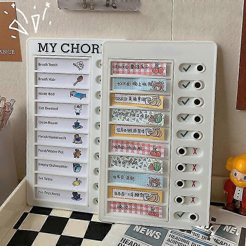 Daily Task Planning Board Detachable Chores Checklist Board Wall Hanging Memo Plastic Board ...
