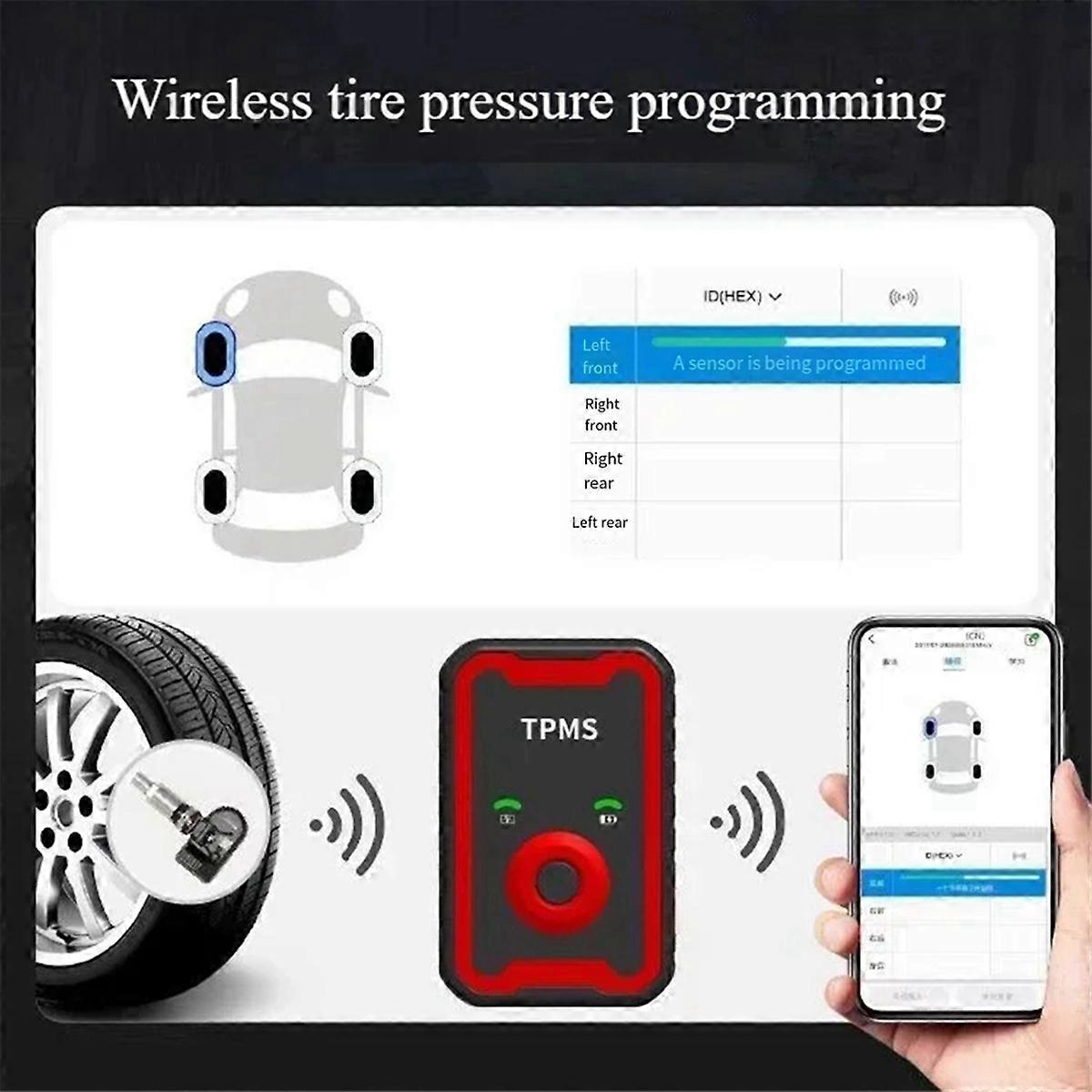 Programable TPMS Sensors 2 in 1 433MHz+315MHz Support Programing with CELL PHONE Tool | Fruugo UK