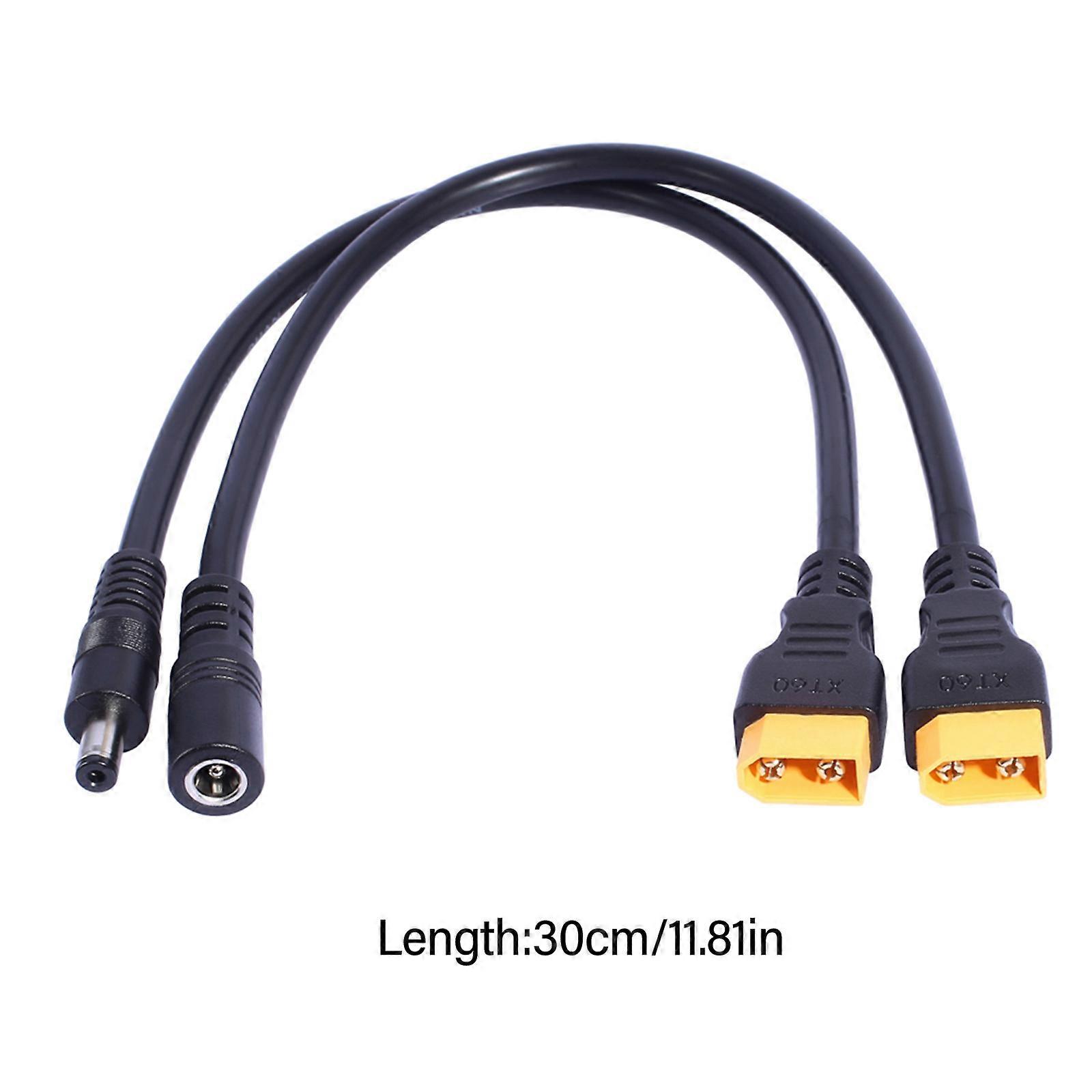 XT60 Adapter Cable XT60 Male Connector to 5.5x2.1mm/5.5x2.5mm Male ...