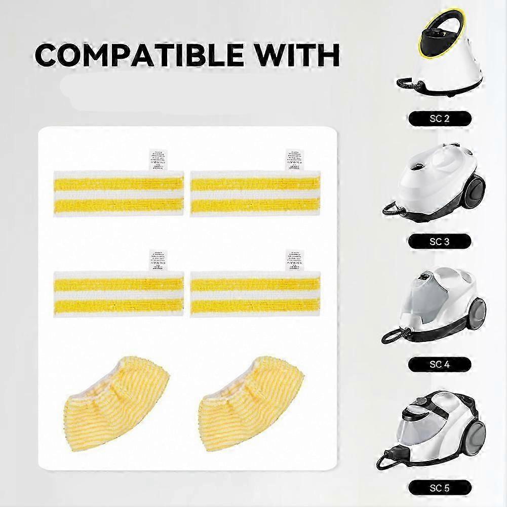 Steam Mop Pads Cloth for Karcher EasyFix SC2 SC3 SC4 SC5 Steam Cleaner, Microfiber Washable ...