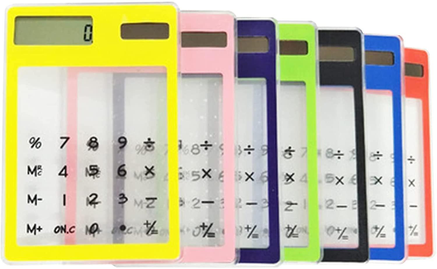 Mini Calculator Cute Cartoon Ultra-thin Transparent Solar Energy ...