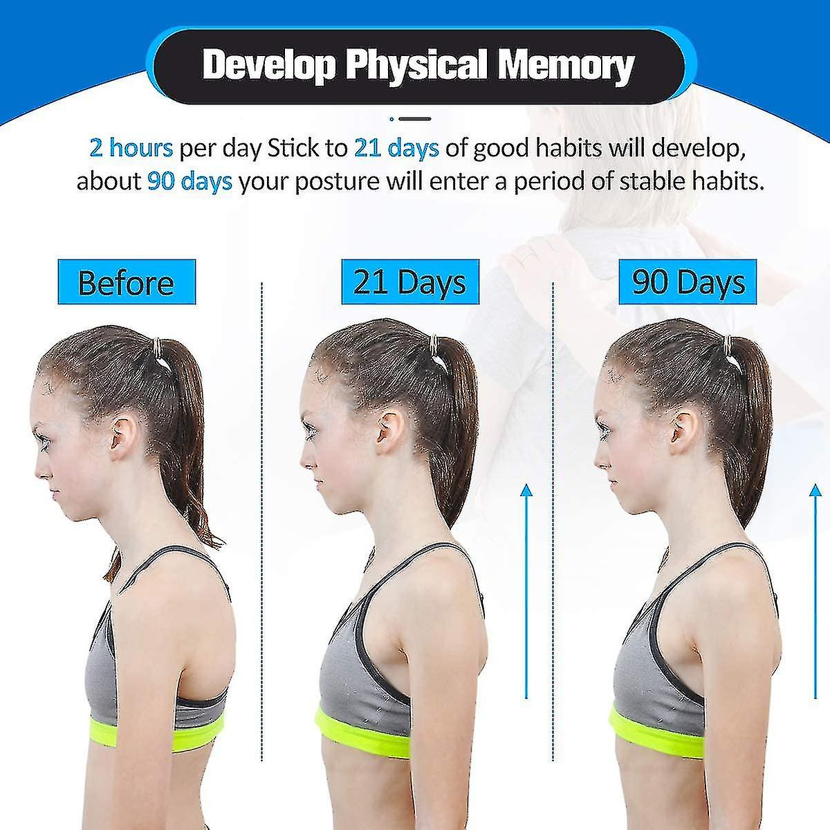 Smart Back Posture Corrector Brace For Adult Teens Kids, Adjustable ...