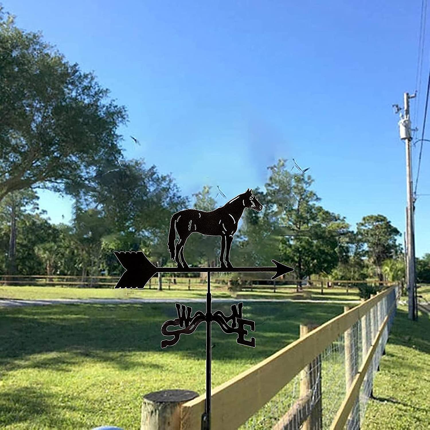 Shao Weather Vane Garden Metal Iron Horse Decorations Wind Direction ...
