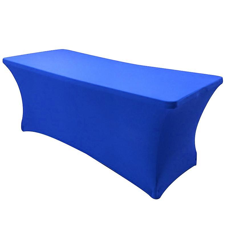 Table Cover Solid Color Stretchable Polyester Banquet Events Desk Cloth ...