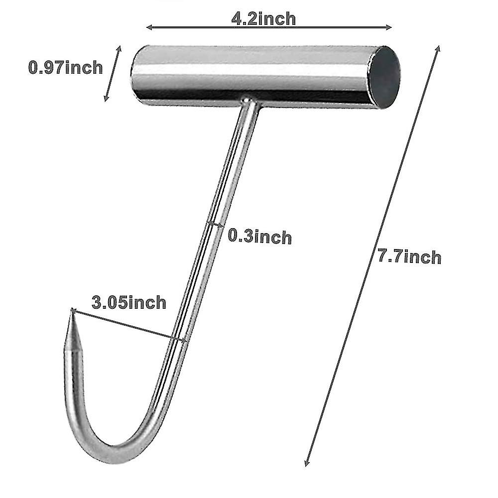 Stainless Steel 8 Inch Hooks T-handle Meat Boning Hook For Kitchen ...