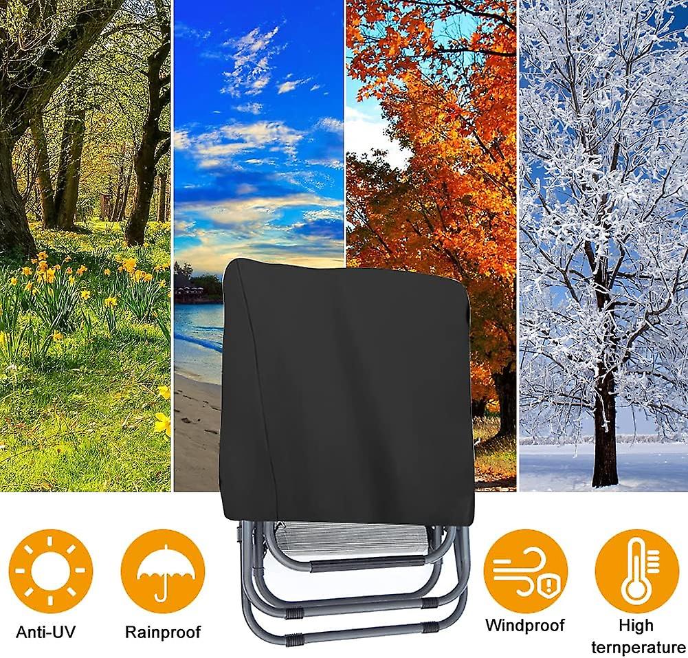 Set van 2 beschermhoezen voor opklapbare tuinstoelen - waterdicht - winddicht - anti-UV - 210D ...