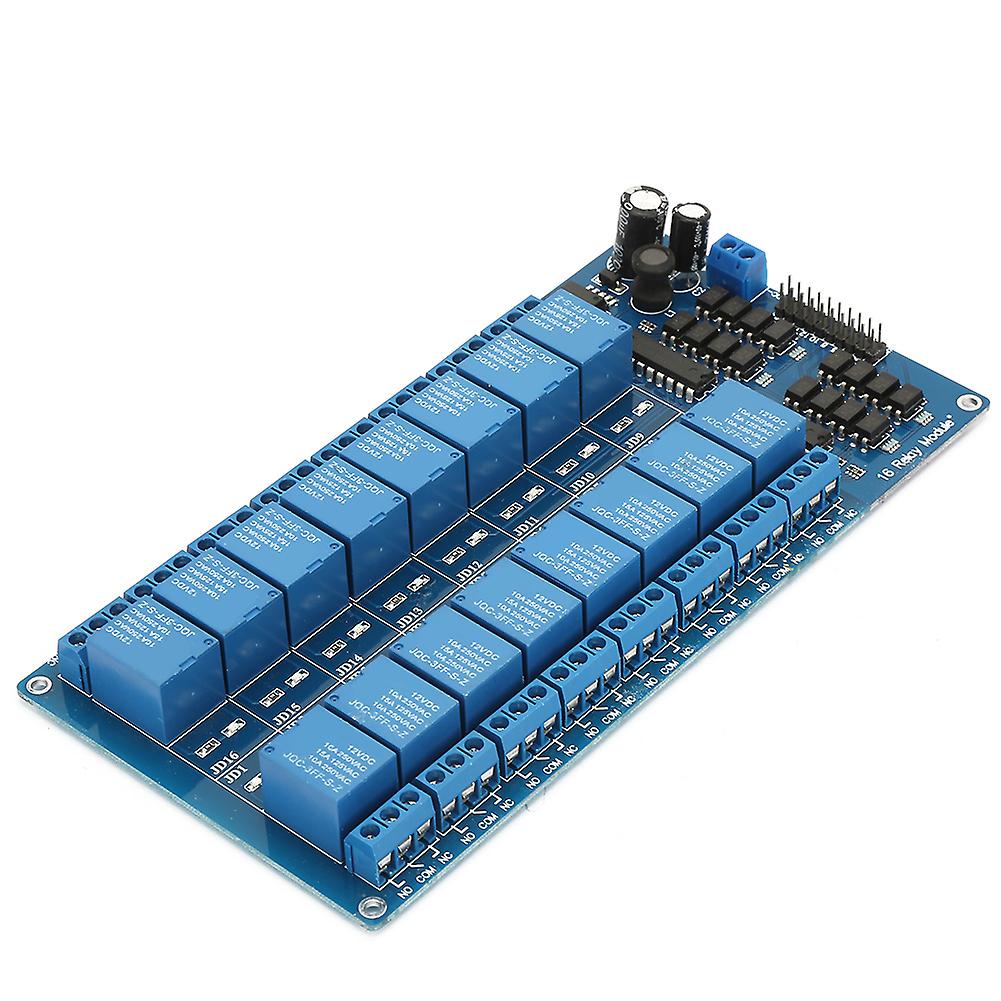 16-Channel 12V Relay Module Control Board with Optocoupler Protection ...