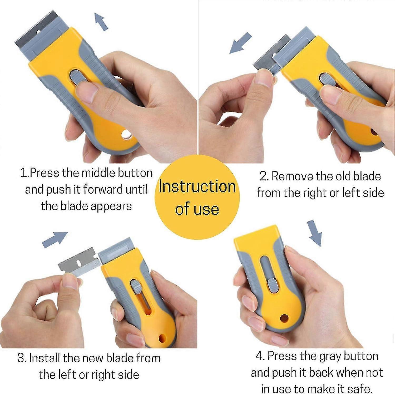 2 Pack, Razor Scraper Set With 10 Blades, Razor Scraper, Window Scraper ...