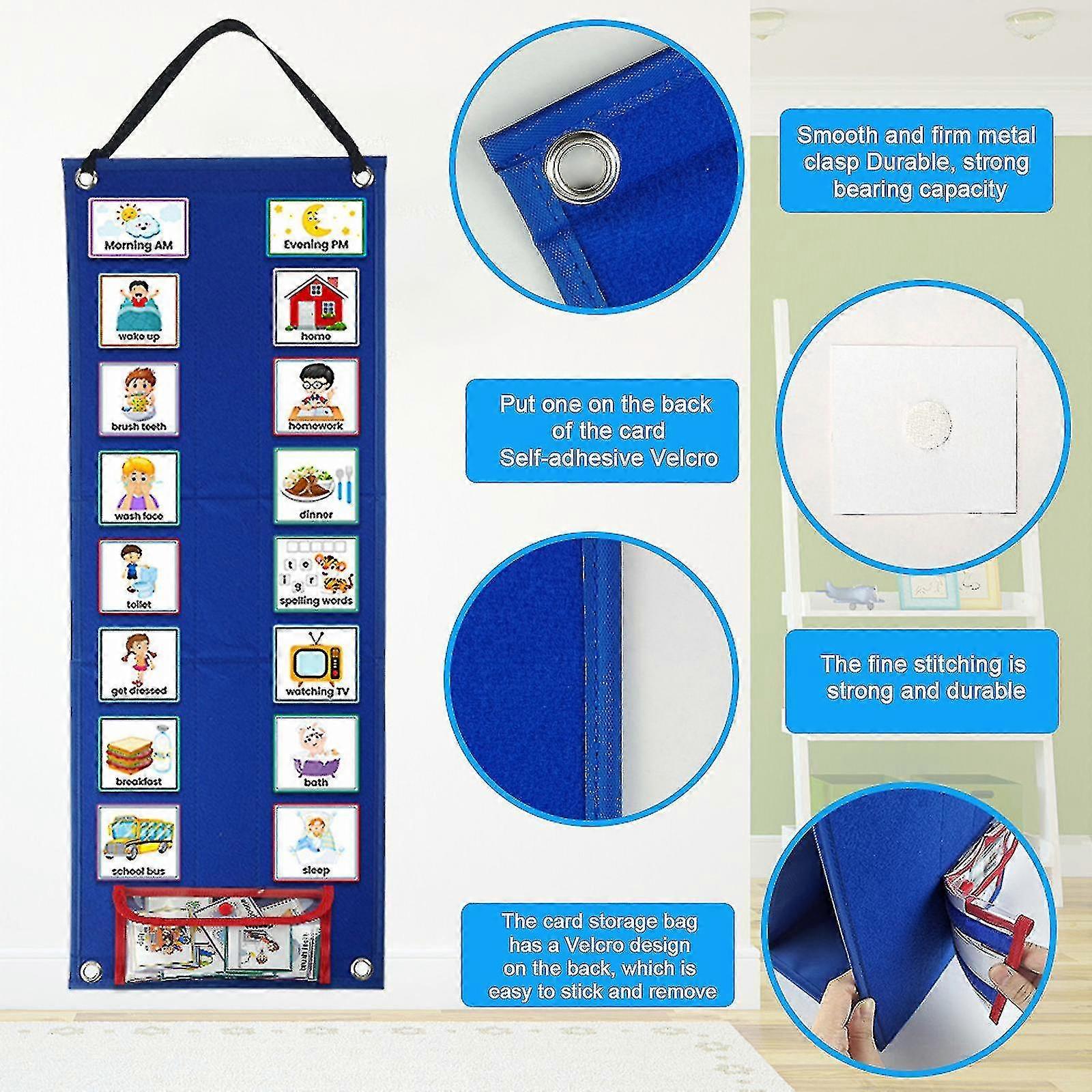 2 In 1 Autism Daily Chore Routine Charts Kids Visual Schedule Calendar ...