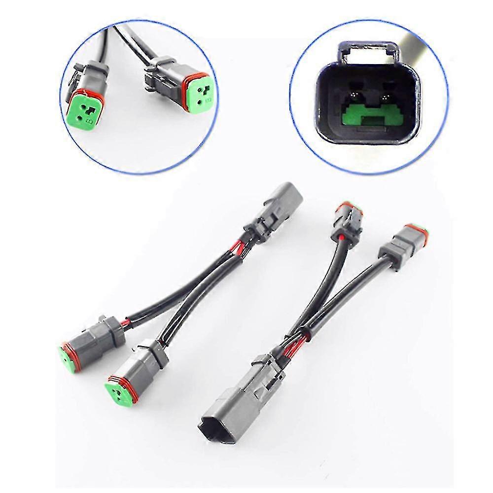 Y Type Leads Deutsch Dt Dtp 2 Pin Socket Adapter For Led Pod Work Light ...