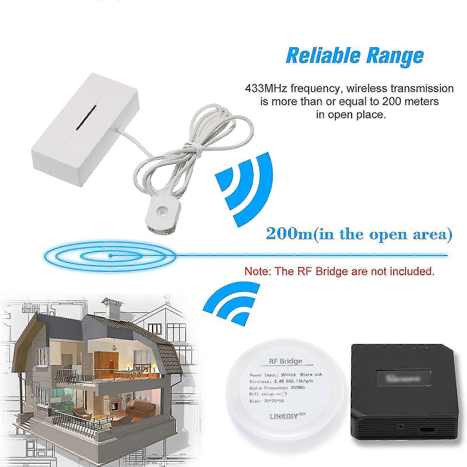 Ewelink 433mhz Wireless Water Leakage Sensor Water Leaks Intrusion ...