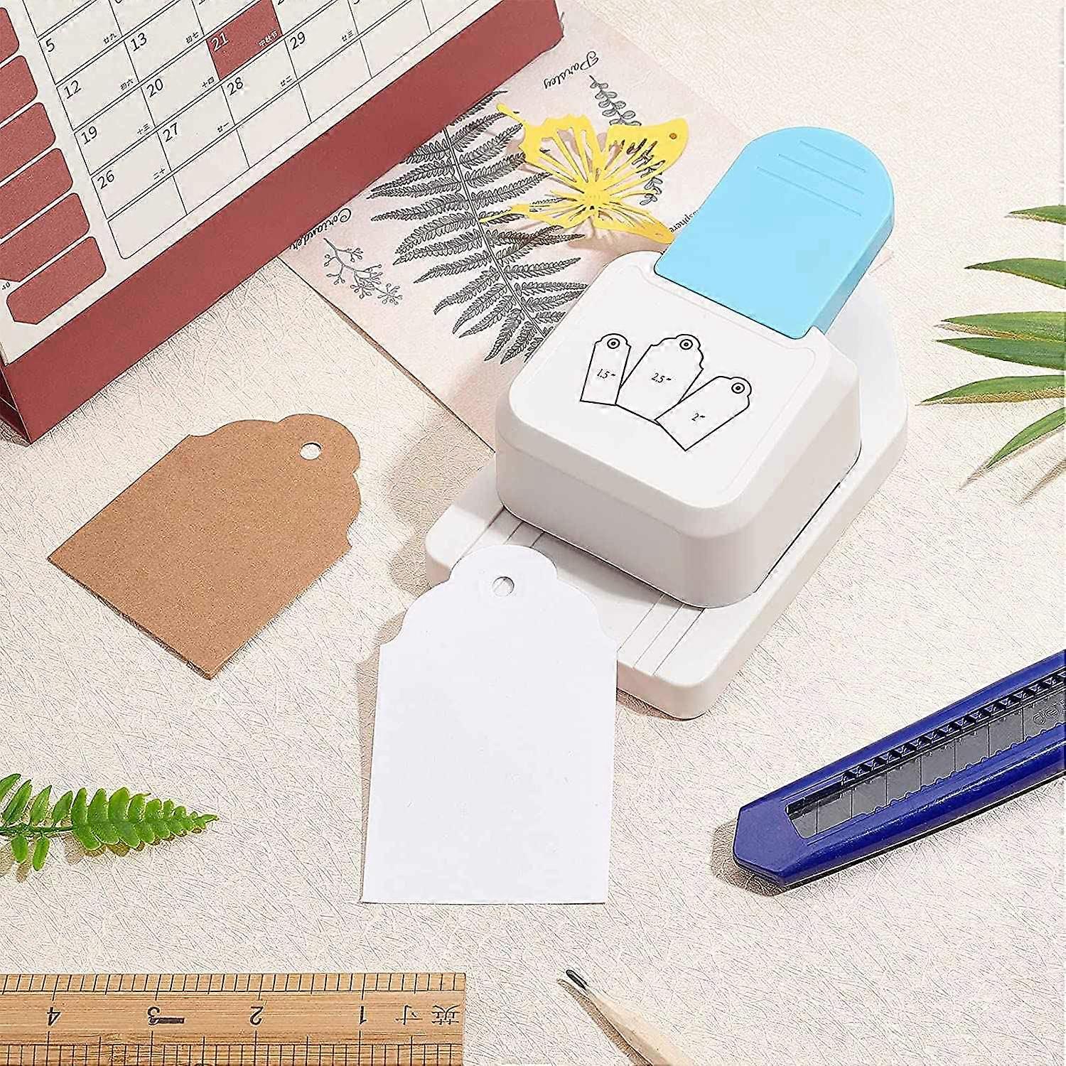 Tag Punch Gift Tag Puncher 3 in 1 Paper Craft Tag Punch Tag Shape Lever ...