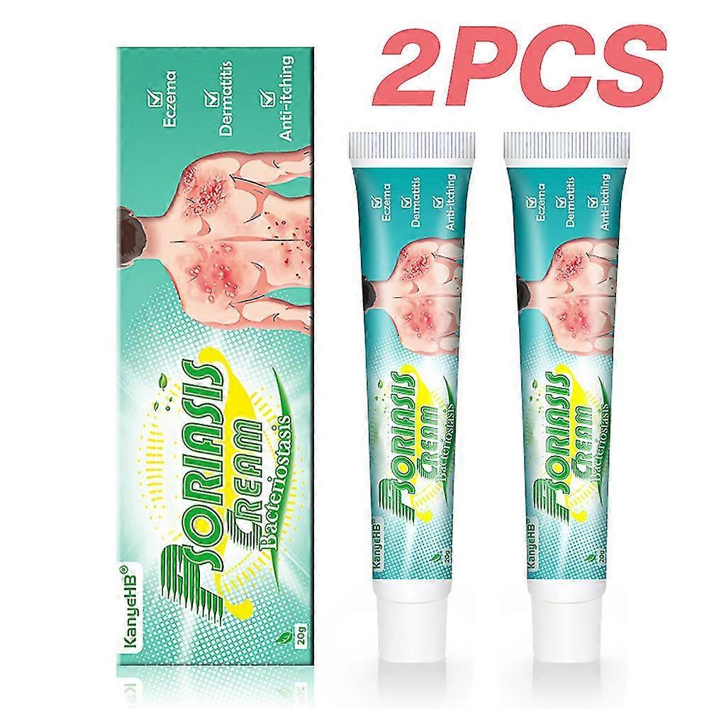 1/2stk Hud Ringorm Anti-itng Cream Dermatitis Eksem Psoriasis og 20g ...