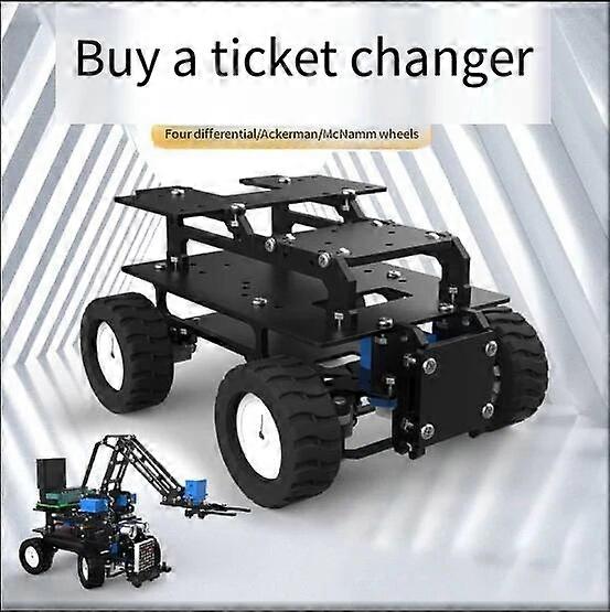 Fiberglass 4WD Robot Car Ackerman Omnidirectional Tracking Chassis ...