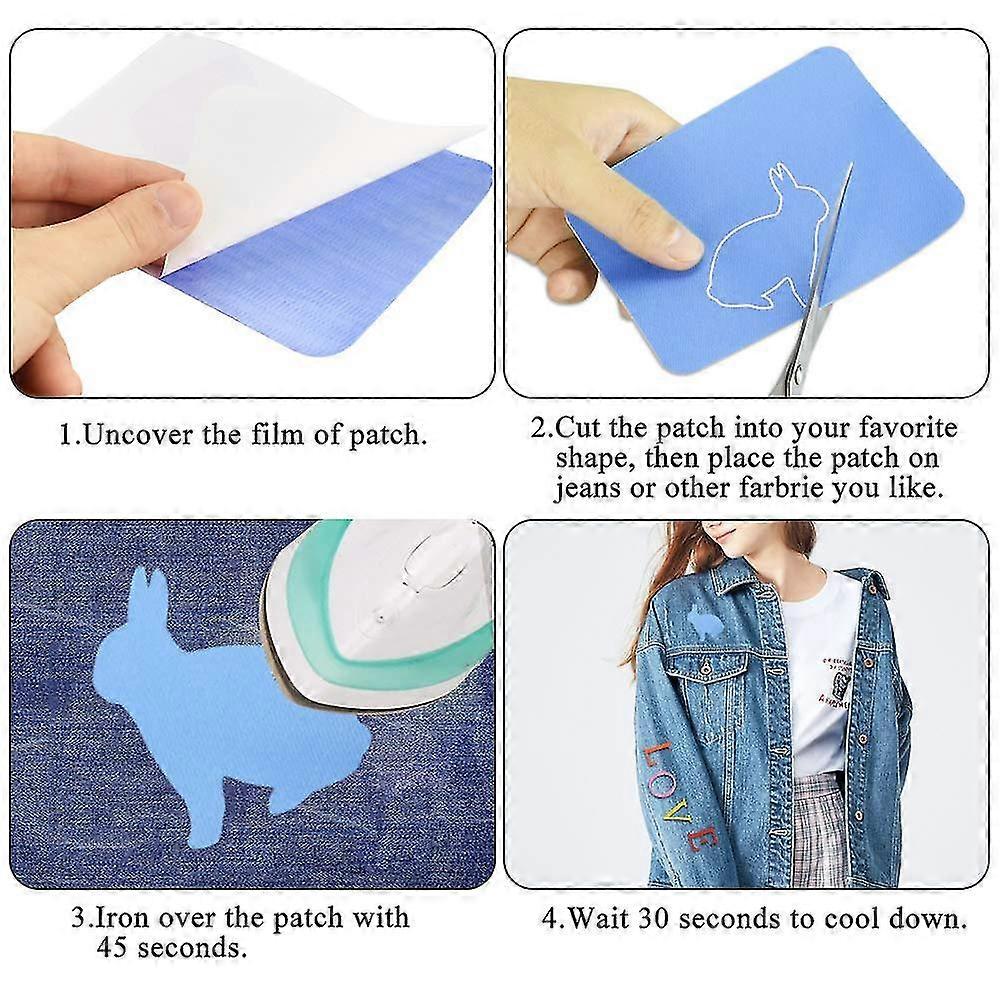 Iron-On Patches, 26 Pcs Colourful Clothes Twill Fabric Patch Stickers ...