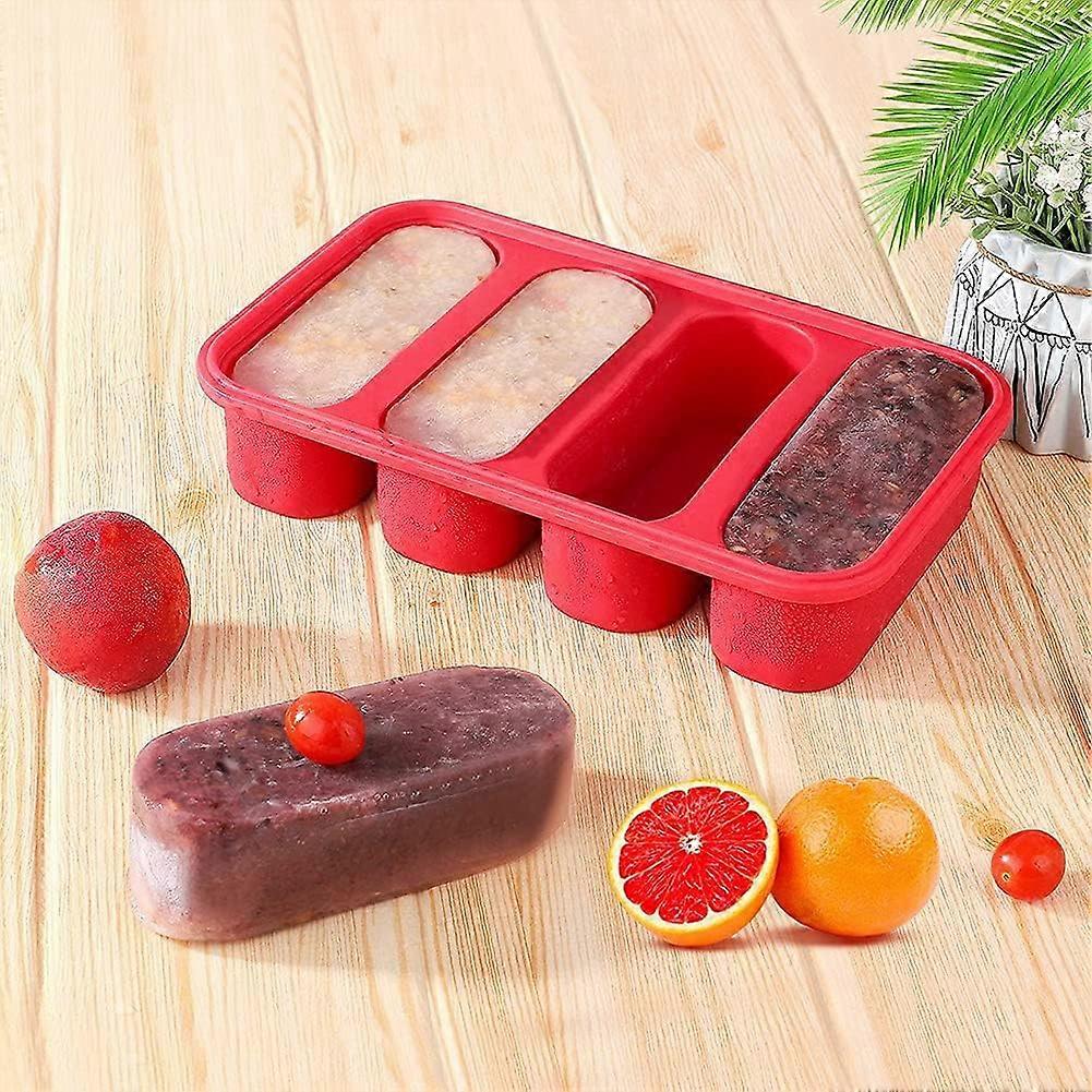 Silicone Soup Containers with Lid Ice Cup Tray Super Cubes Food Storage ...
