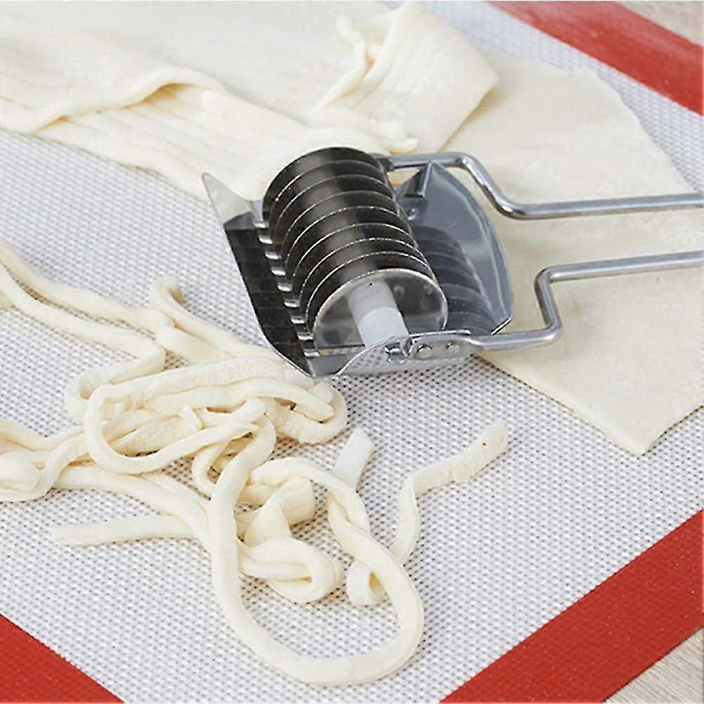 2 Pack Manual Pasta Machine, Stainless Steel Pastry Wheel Roller Noodle ...