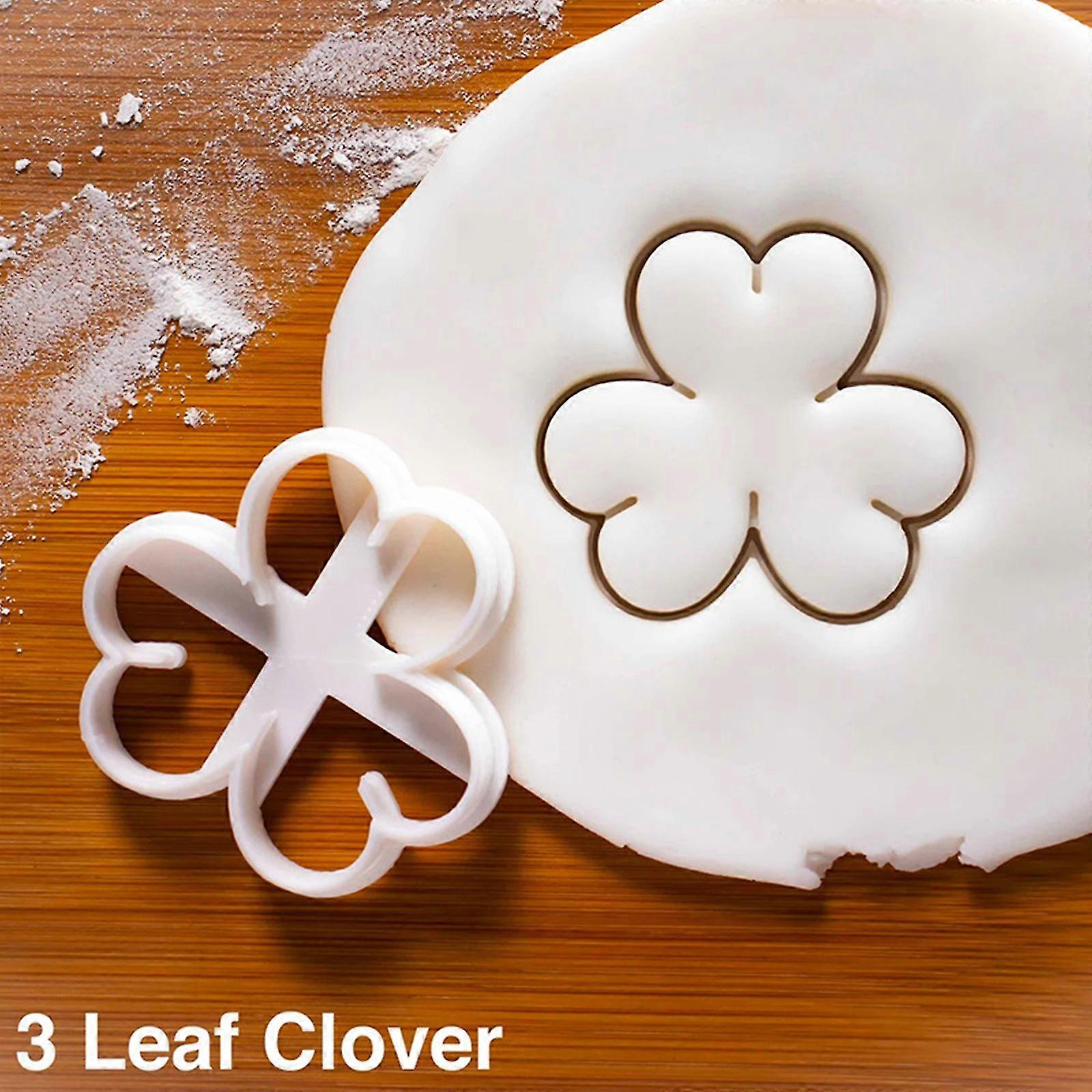 Cookie Moulds Baking Gadgets Plastic Material 3-leaf Clover/4-leaf ...
