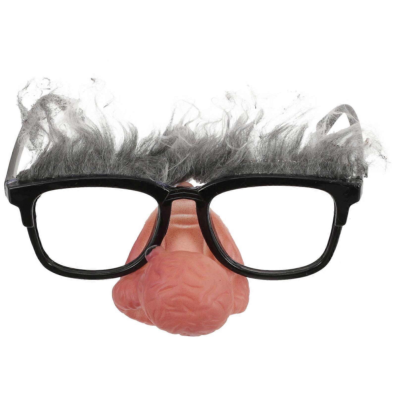 Funny Clown Noses Glasses Shape Prop Big Nose Uncle Professional Party ...