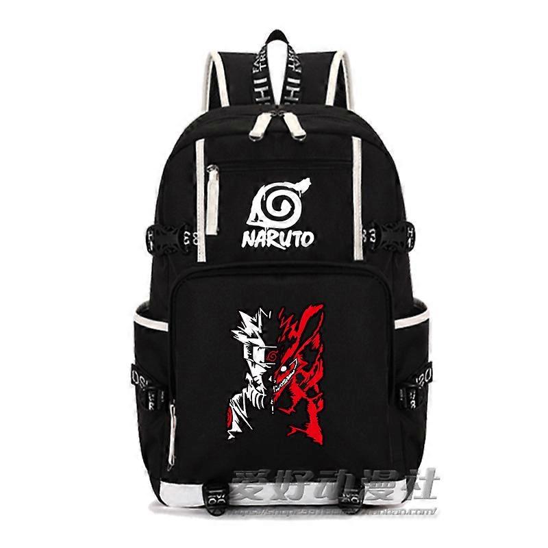 Naruto Hokage Sharingan Backpack Capacity Black Ninja Narutoes Uzumaki ...