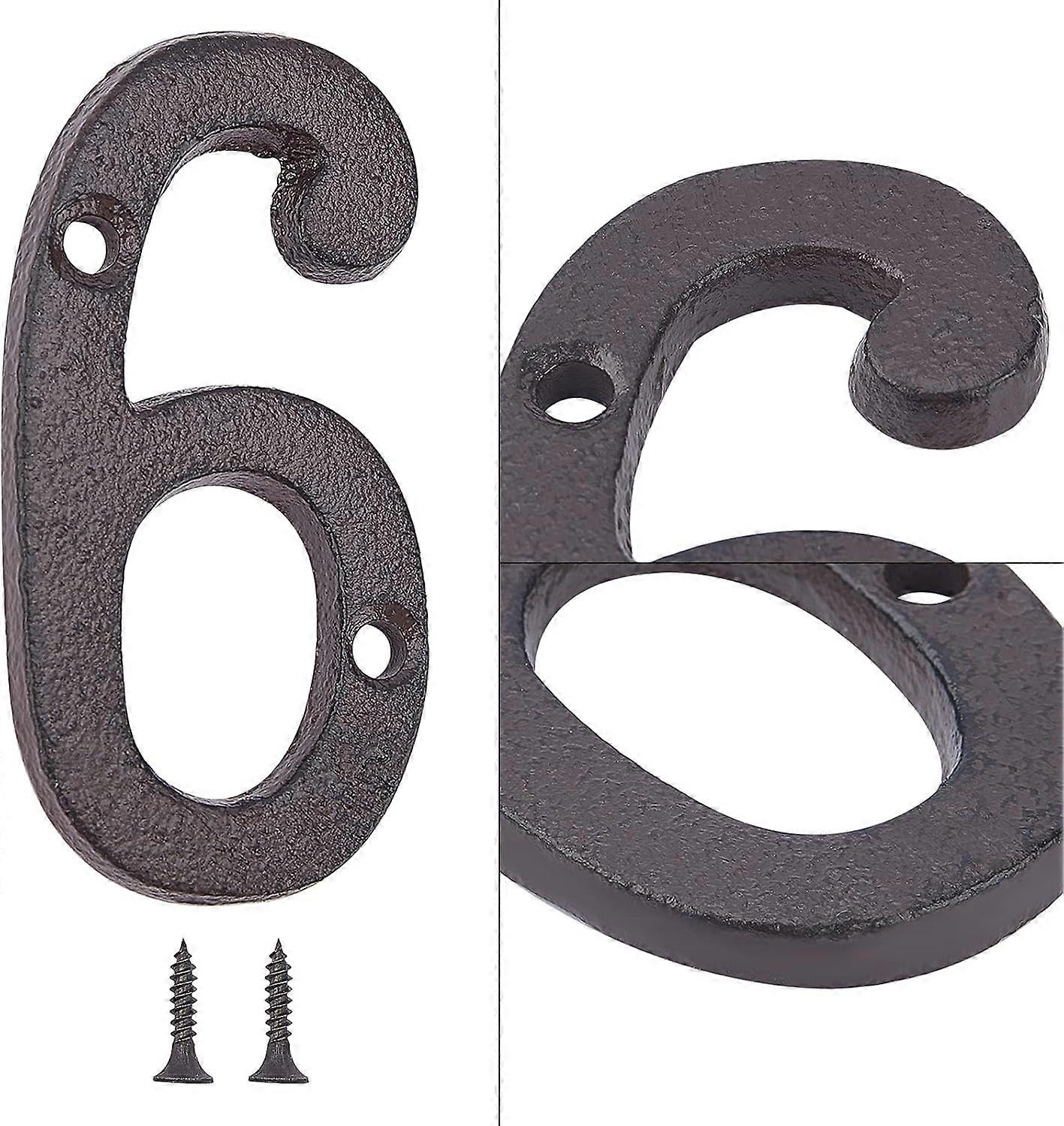 2Pcs 3 Inch Cast Iron House Numbers Metal Home Address Numbers Mailbox ...