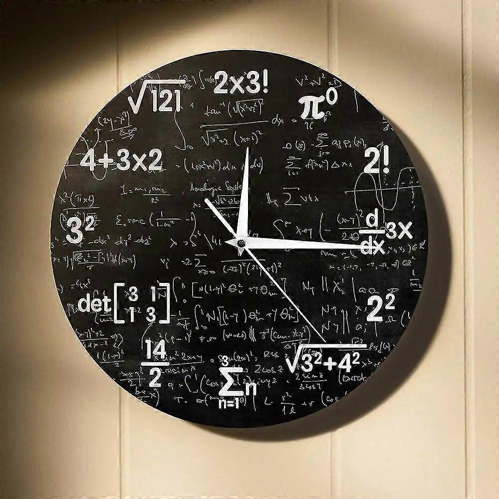 Mathematics Wall Clock Mathematics Clock Graduation Gift Gift Wooden ...