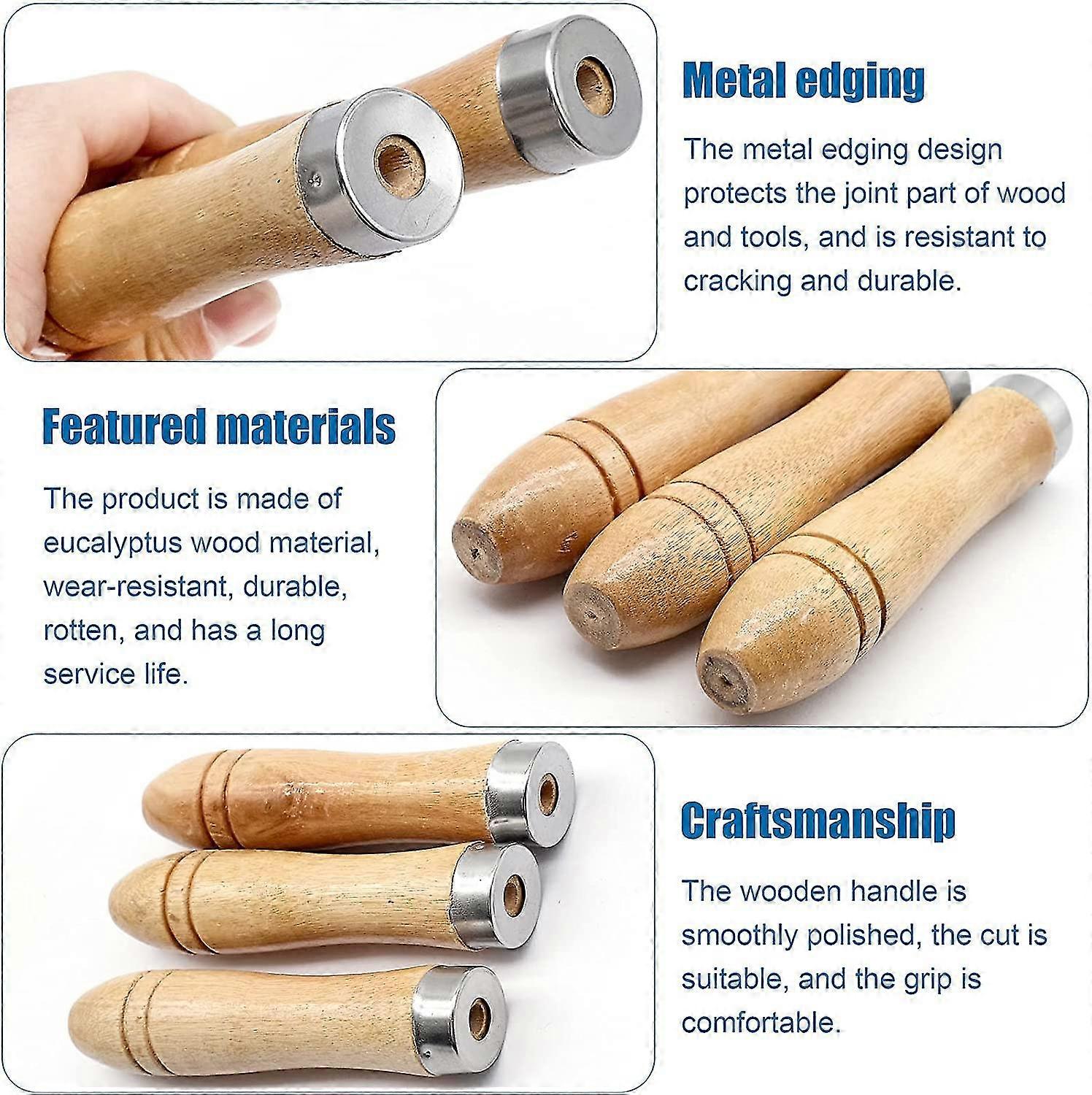 Wooden File Handle, Safety File Handle With Metal Safety Ring For ...