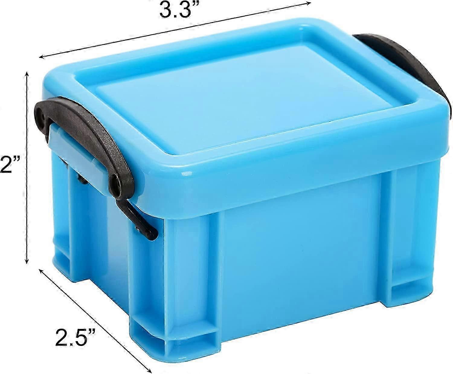 24 Pack 6 Colors Small Plastic Storage Container, Mini Plastic Latch Box with Lid Stackable ...