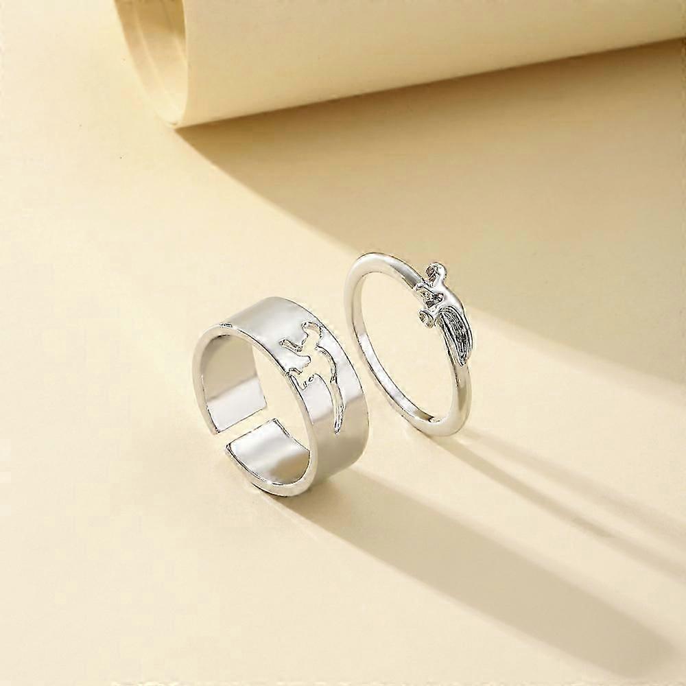 Dinosaur Couple Rings Animal Joints Stackable Rings Adjustable Rings ...