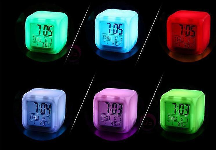 Anime Mind Adventure Colorful Alarm Clock LED Square Clock Digital ...
