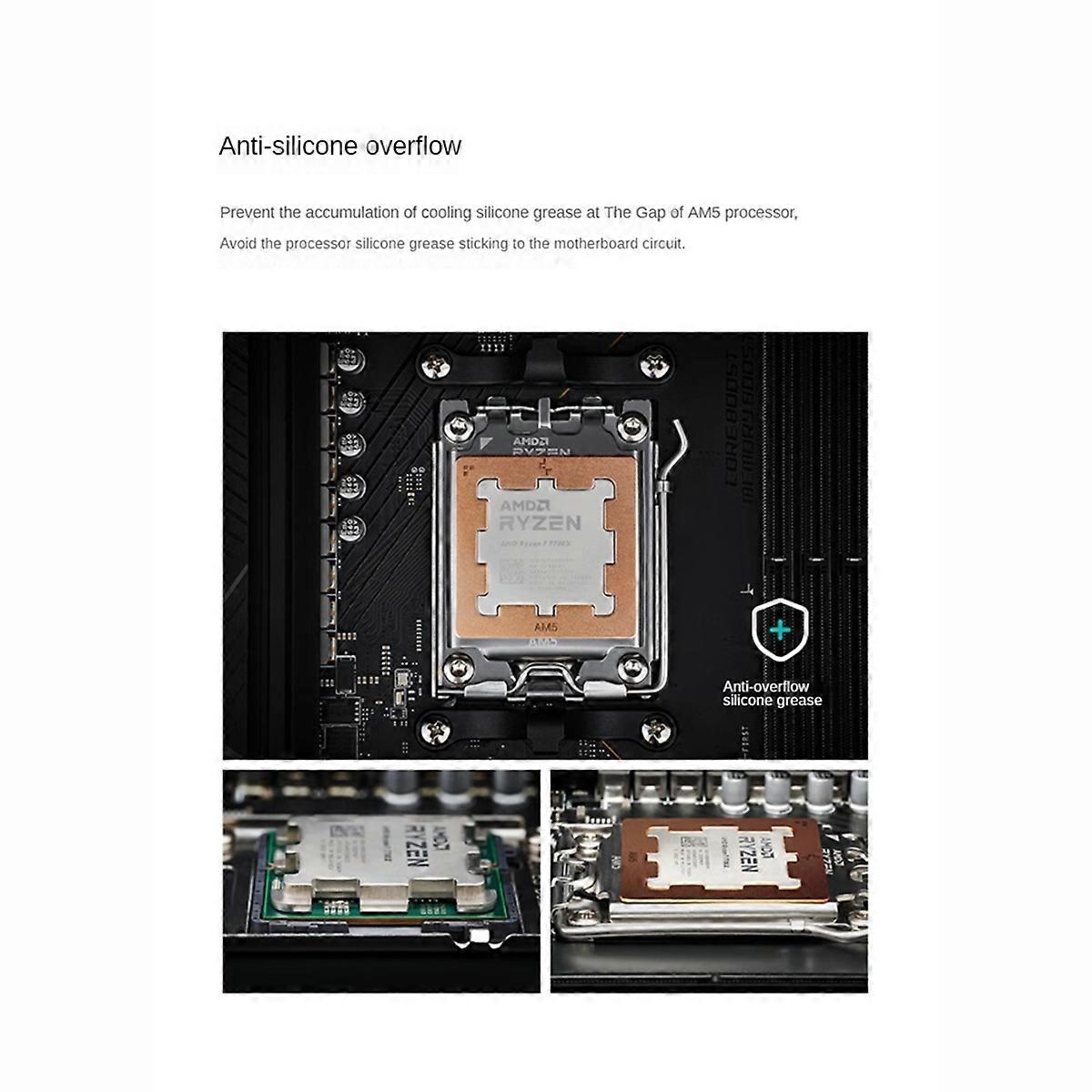 Thermal Paste Guard AM5 CPU Cooler Armor for 7950X 7900X 7700X 7600X ...