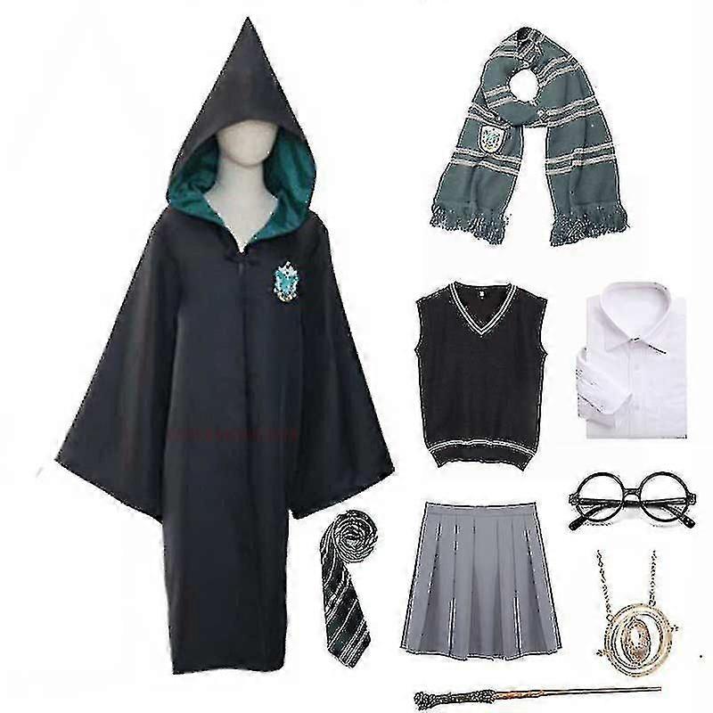 Women Girls Witch School Uniform Hermione Cosplay Robe Dress Sweater ...