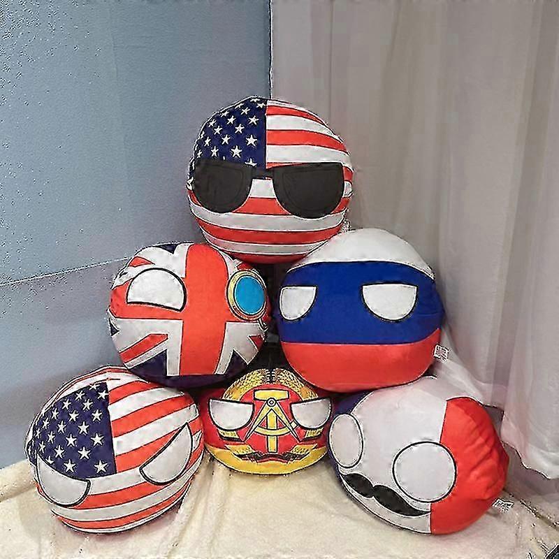 10cm Country Ball Plush Toy Polandball Pendant Countryball Stuffed Kids ...