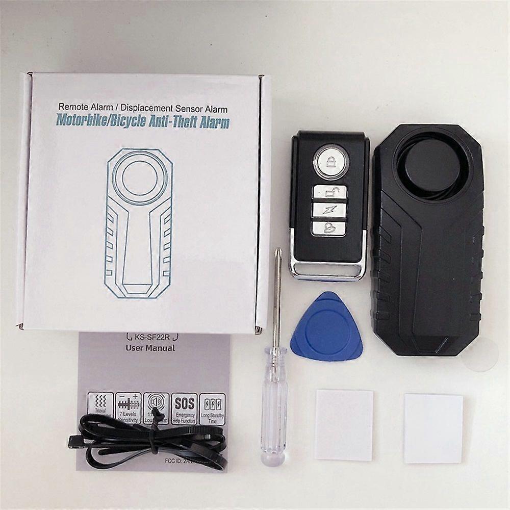 Anti-theft Bike Alarm With strap, 113db Burglar Vibration Motorcycle ...