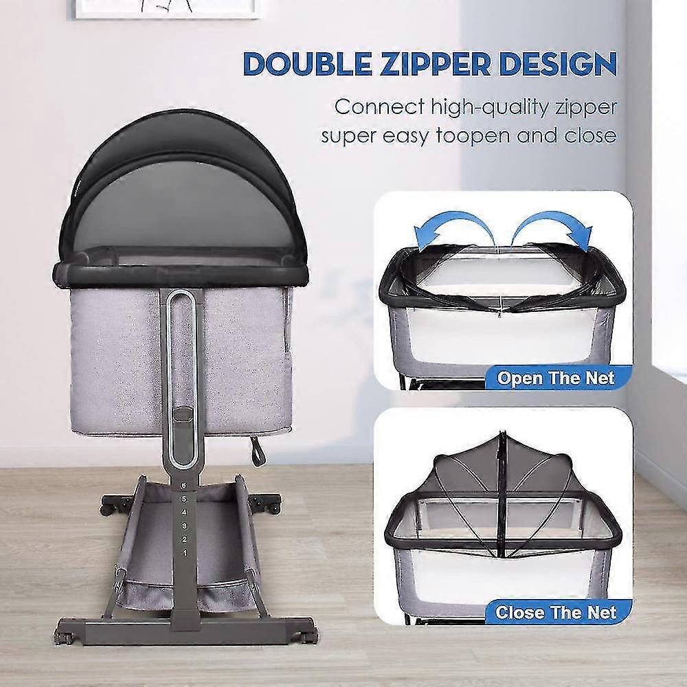 Breathable Mesh Baby Bassinet Mosquito Net Cover - Cat Proof, Travel ...