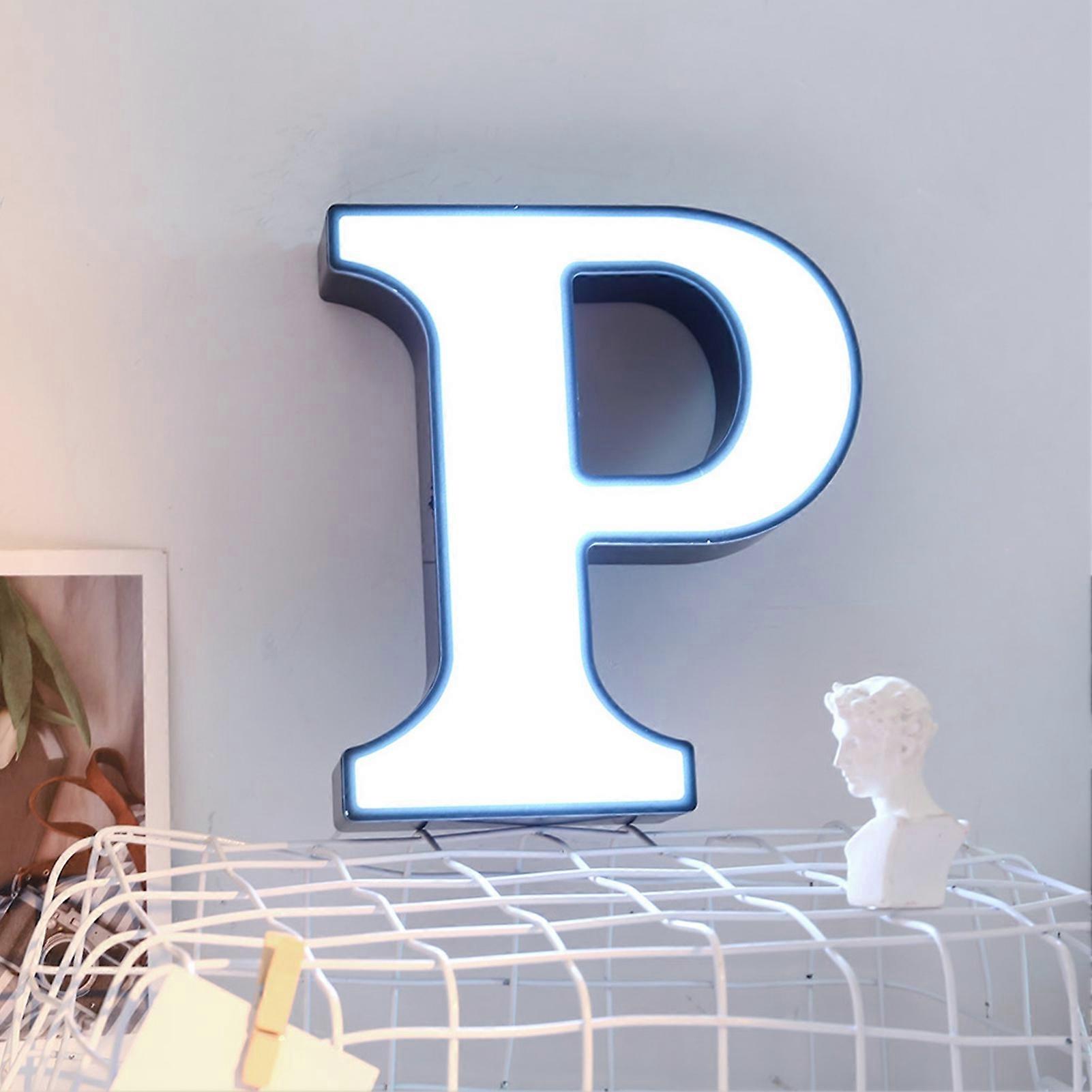 Plastic LED 26 English Alphabet Night Lamp Letter Shape Decoration ...