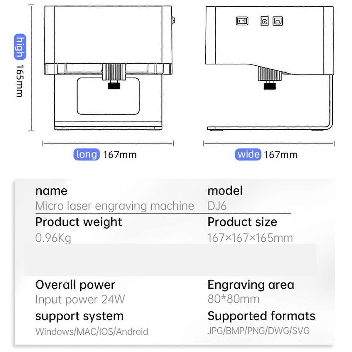 Mini Portable Laser Engraver Diy Bluetooth Machine Painted Dog Tag ...