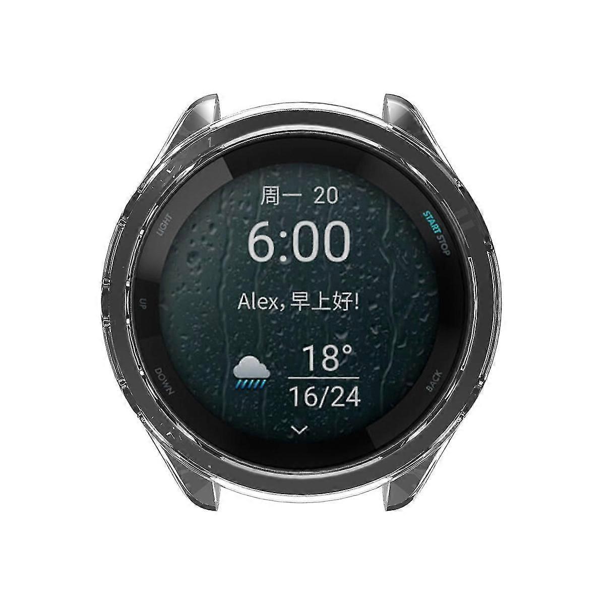 For Garmin Forerunner 965 Tpu Watch Case Frame Anti-scratch Transparent ...