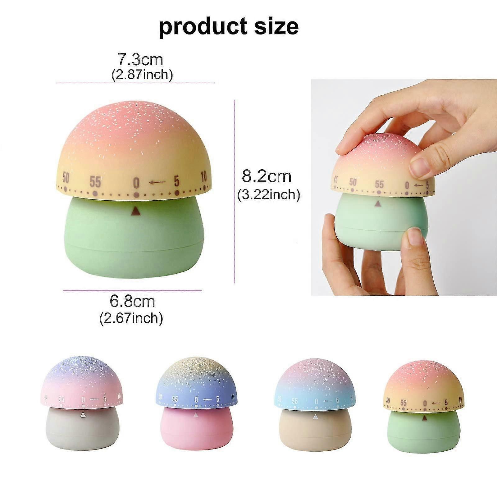Mechanical Kitchen Timer, Cute Mushroom Timer for Kids, Wind Up 60 ...