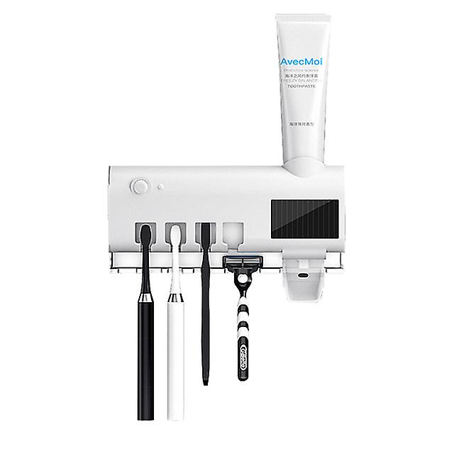 Auto motion sensor uv toothpaste dispenser holder wall toothbrush ...