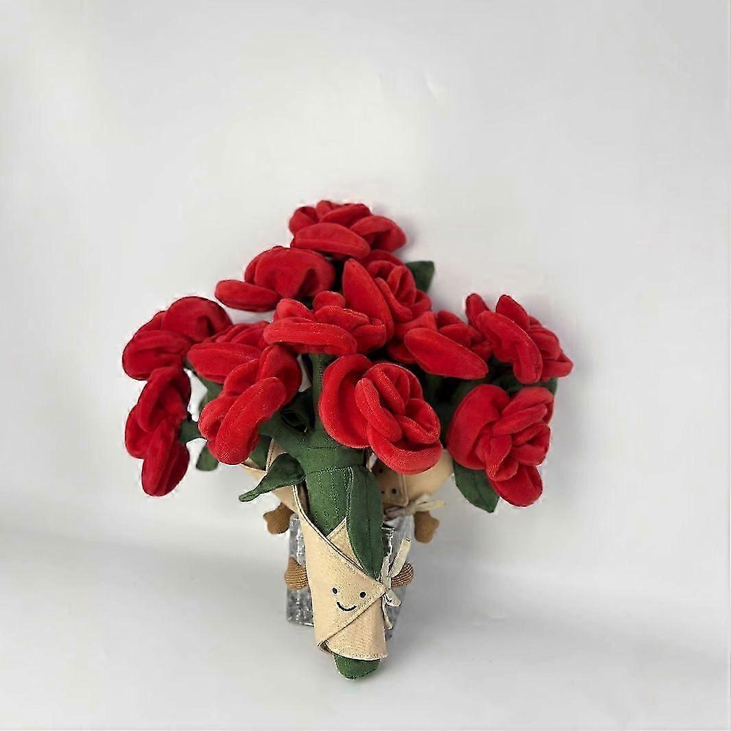 Amuseable Rose Bouquet Of Flowers Stuffed Plush Soft Toy Valentine ...