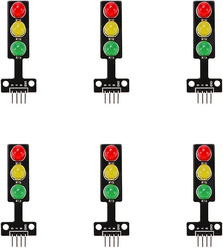 6 Pieces Mini Traffic Light Display Module, 5V 5mm LED Display Board ...