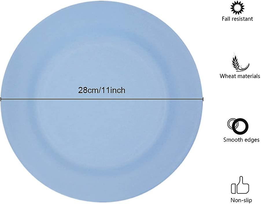 5 Pack 11 Inch Dinner Plate Set, Extra Large Pasta Plates, Unbreakable ...