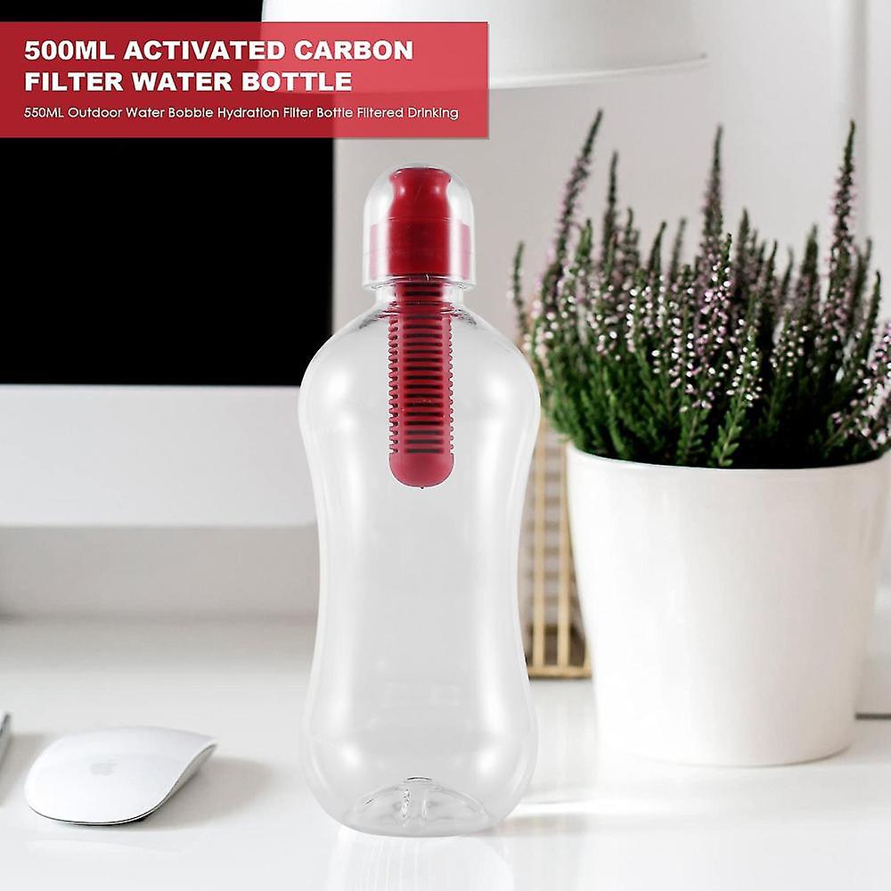 550ml Outdoor Water Bobble Hydration Filter Bottle Filtered Drinking ...