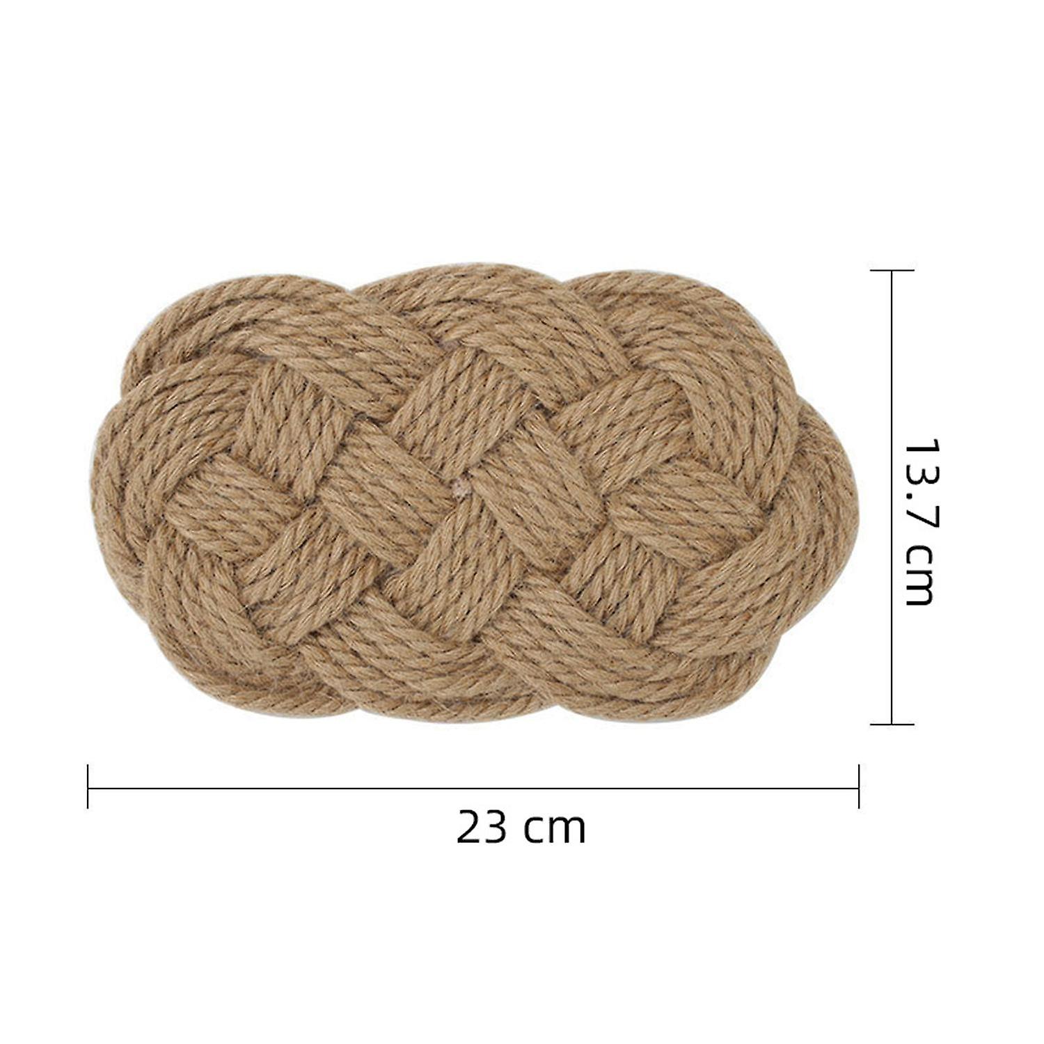 ZHOUBA Coaster Handmade Heat Insulation Nordic Style Rattan Thread Jute ...