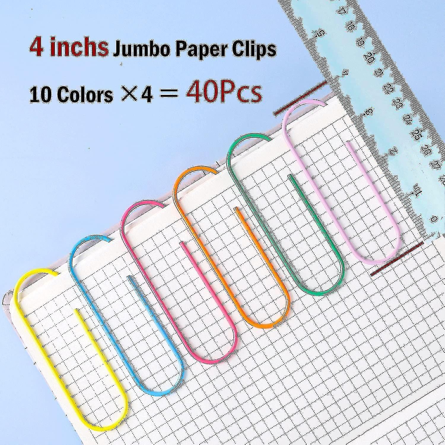 Jumbo Paper Clips, 50 Pcs 4 Inches Large Paper Clip Holder - Jxlgv ...