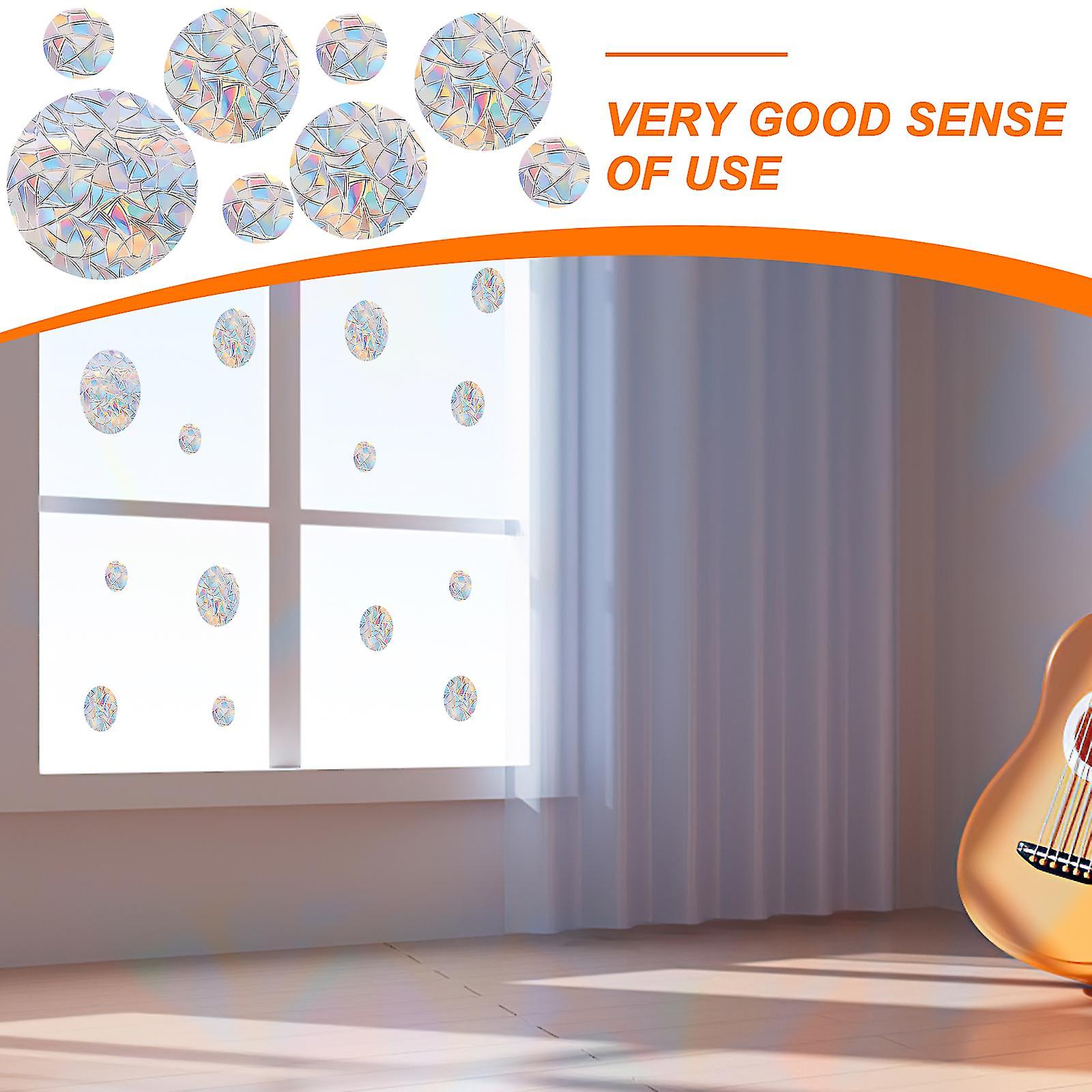 3 Sets of Sun Catcher Sticker Anticollision Window Decal Round Sun ...