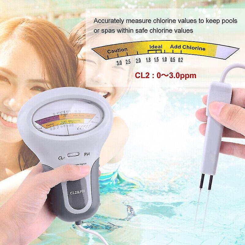 Water Analyzer, Digital Swimming Pool Chlorine and Ph Cl2 Tester, Spa ...