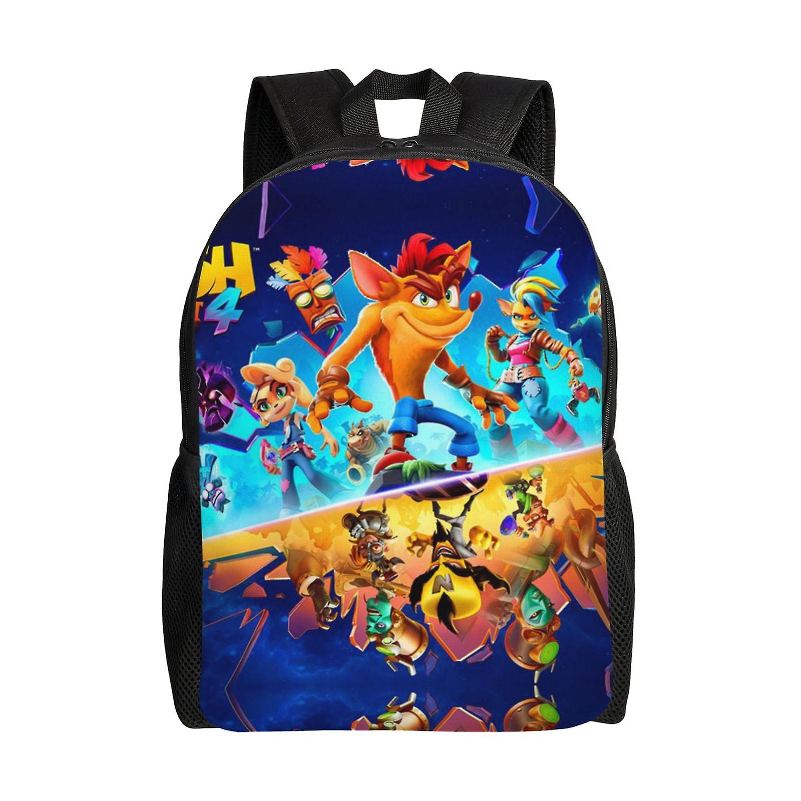 Crash Bandicoot Funny Backpack Daypack for Travel Anime Bag Notebook ...