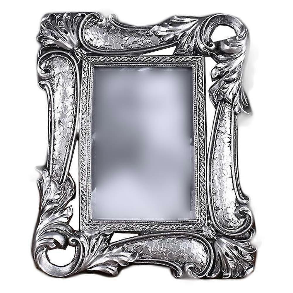 Silver 4x6 Resin Photo Frame Retro Picture Frame Flower Carved Photo ...